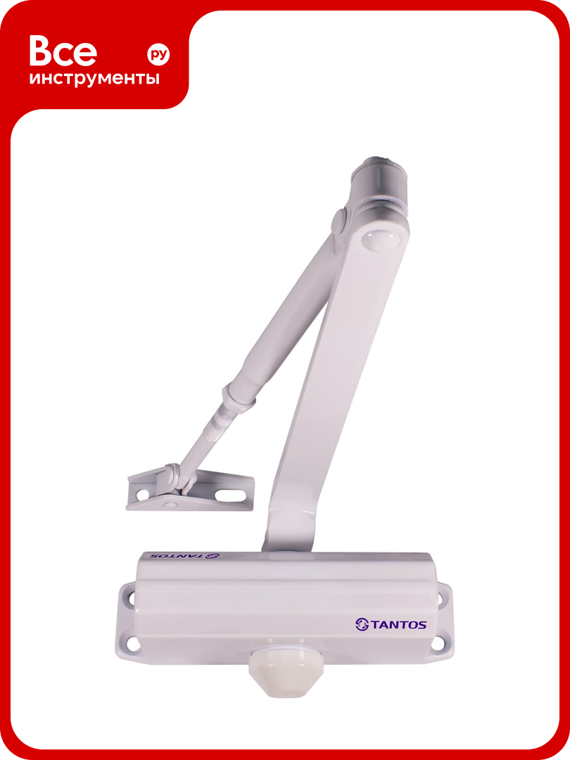 Дверной доводчик Tantos TS-DC065 белый, для дверей весом до 75 кг
