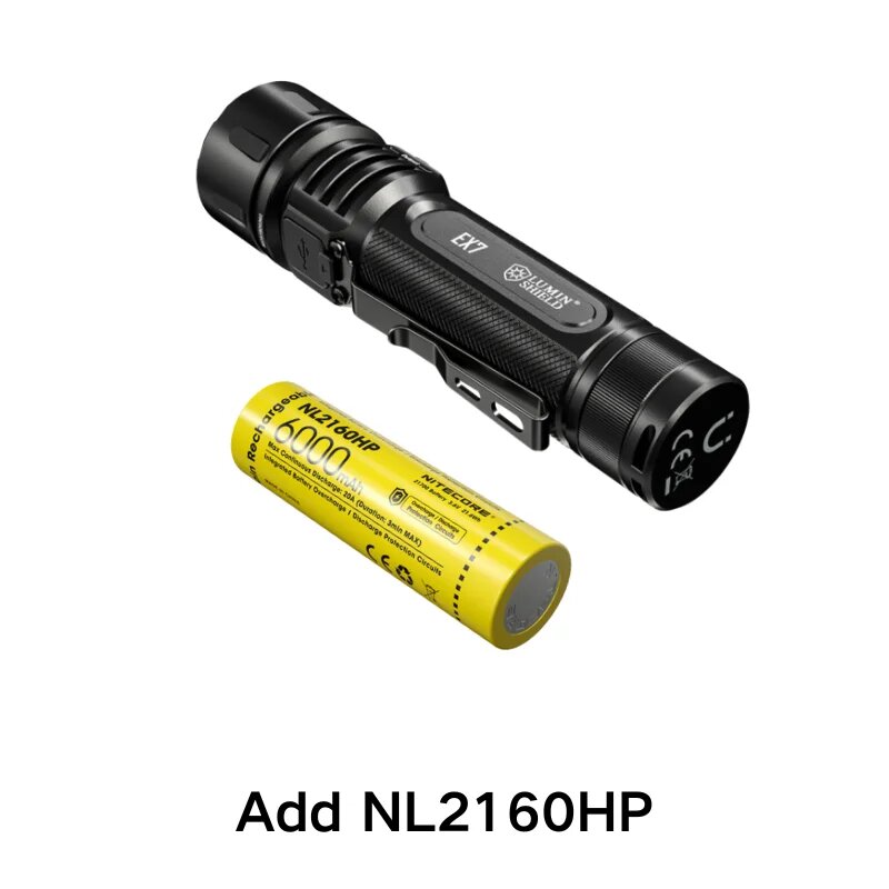 NITECORE EX7 6000 люмен фонарик With NL2160HP