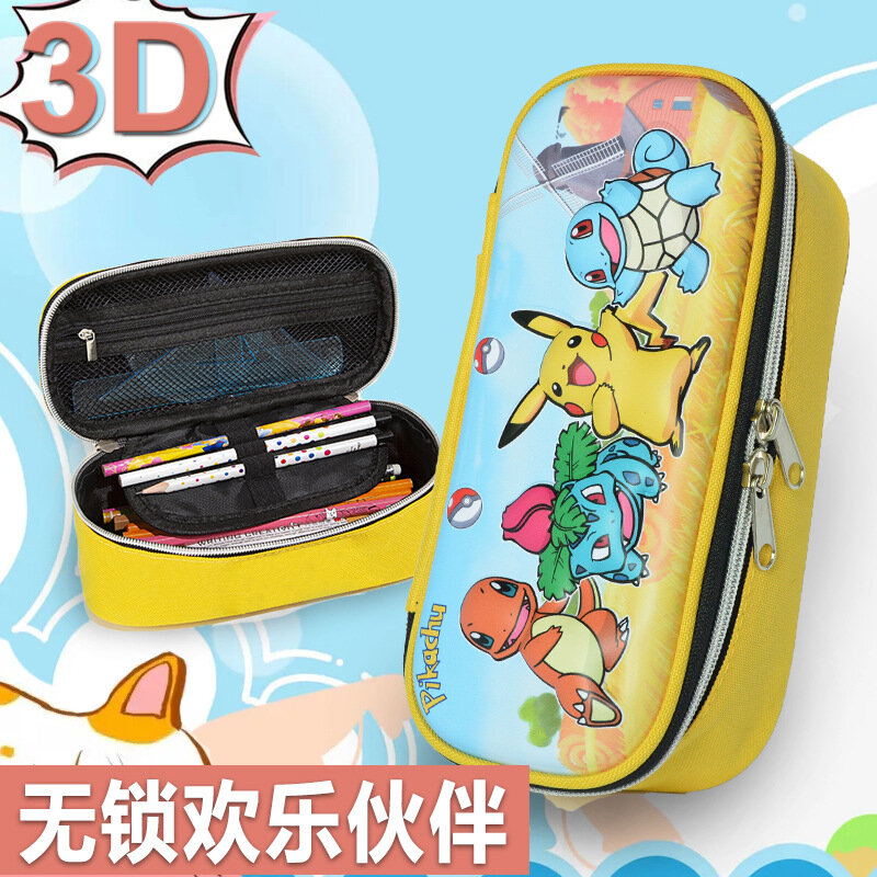 Пенал "Пенал с Пикачу", 3D, стерео, с паролем, большой емкости