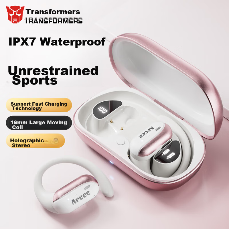 Беспроводные наушники Transformers TF-T58 Bluetooth Earhook Open-fit Earbuds, цвет Pink