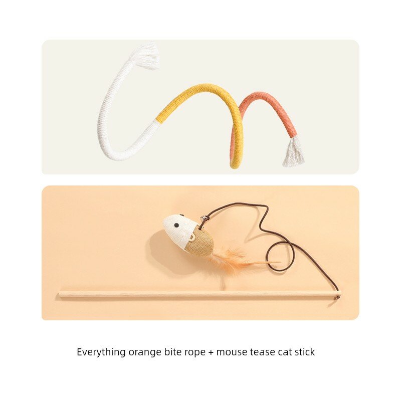 Игрушка для кошек Mr. Meow: бесшумная, прочная, жевательная, для котят, для прорезывания зубов, дразнилка, товары для
