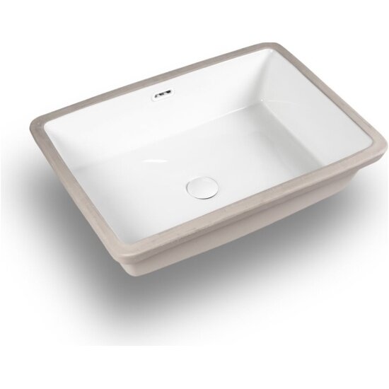 Раковина Bond S99-600 встраиваемая под столешницу 60,5*40*18,5см прямоугольная белая с переливом