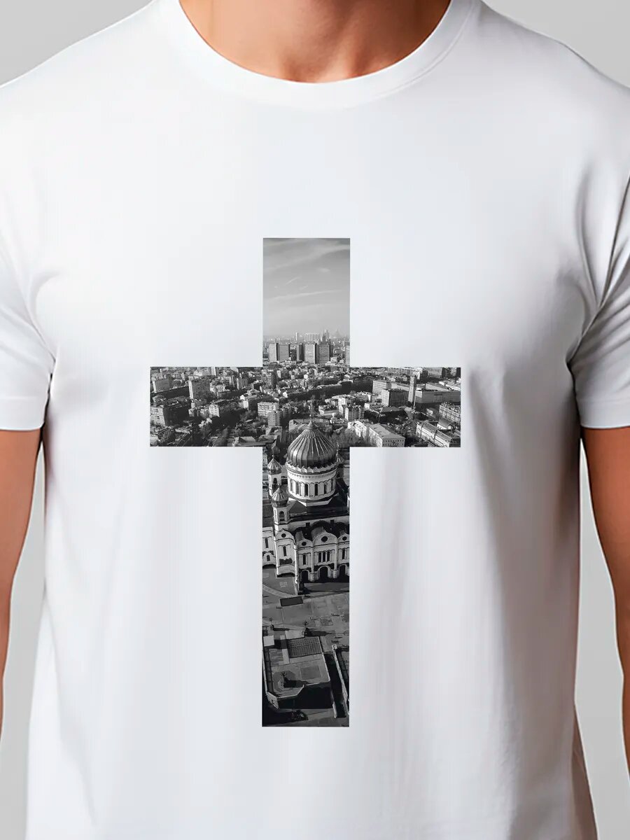Футболка PRINTSHOT, 1 шт., размер M, белый