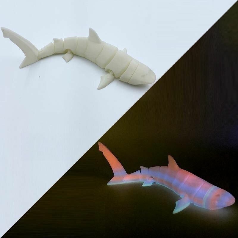 Шарнирная фигурка акулы, 3D-печать, игрушка для ванны, для аквариума, рождественские подарки