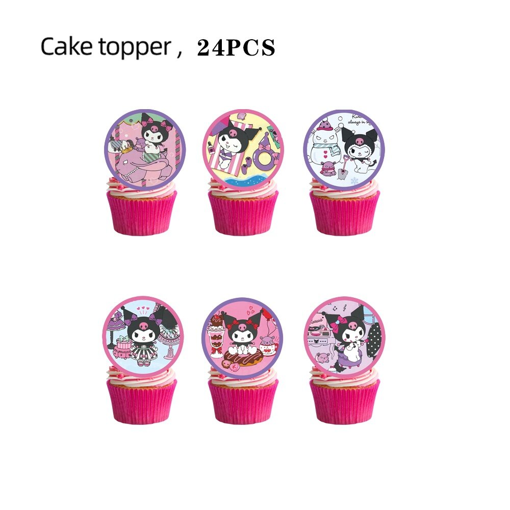 Комплект украшений для вечеринки кумори все в одном с воздушными шарами и аксессуарами для стола 24шт топпер для торта