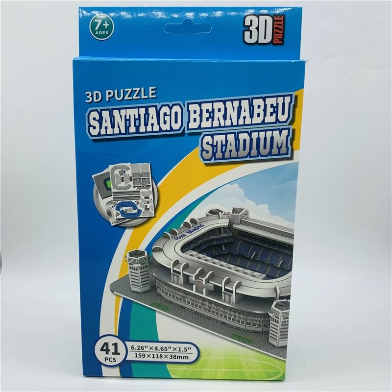 Набор 3D пазлов с мини стадионами, Манчестер Юнайтед Олд Траффорд, Реал Мадрид Бернабеу, Барселона Камп Ноу, Ливерпуль Анфилд, Челси Стэмфорд Бридж и другие клубные мини-модели для сборки