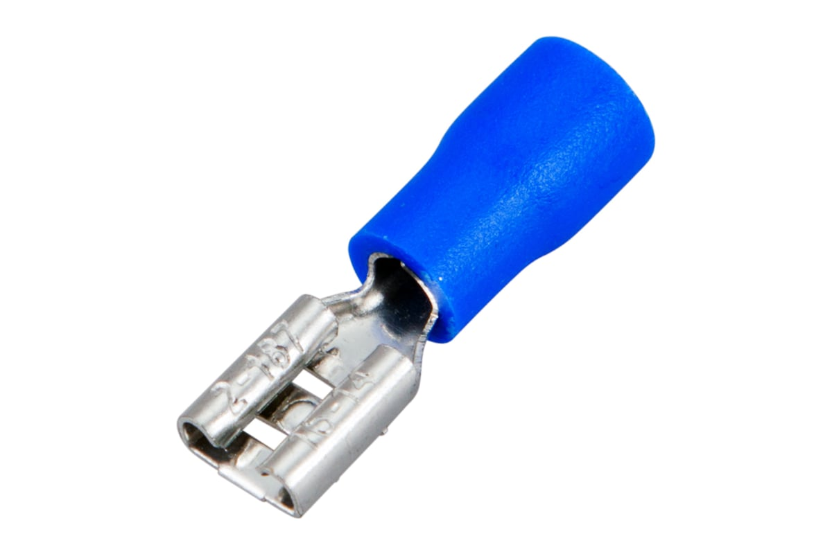 Клемма плоская изолированная Rexant 5.6 мм, 1.5-2.5 мм² (РПи-м 2.5-(4.8)/РПИм 2-5-0,8 / FDD2-187(5)) (10 шт) {06-0389-A}