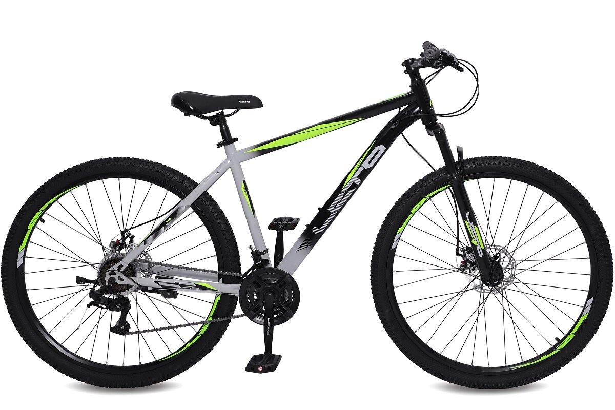 Велосипед 29" LETO FOX, сталь, рама 19", 21-ск, черный/серый