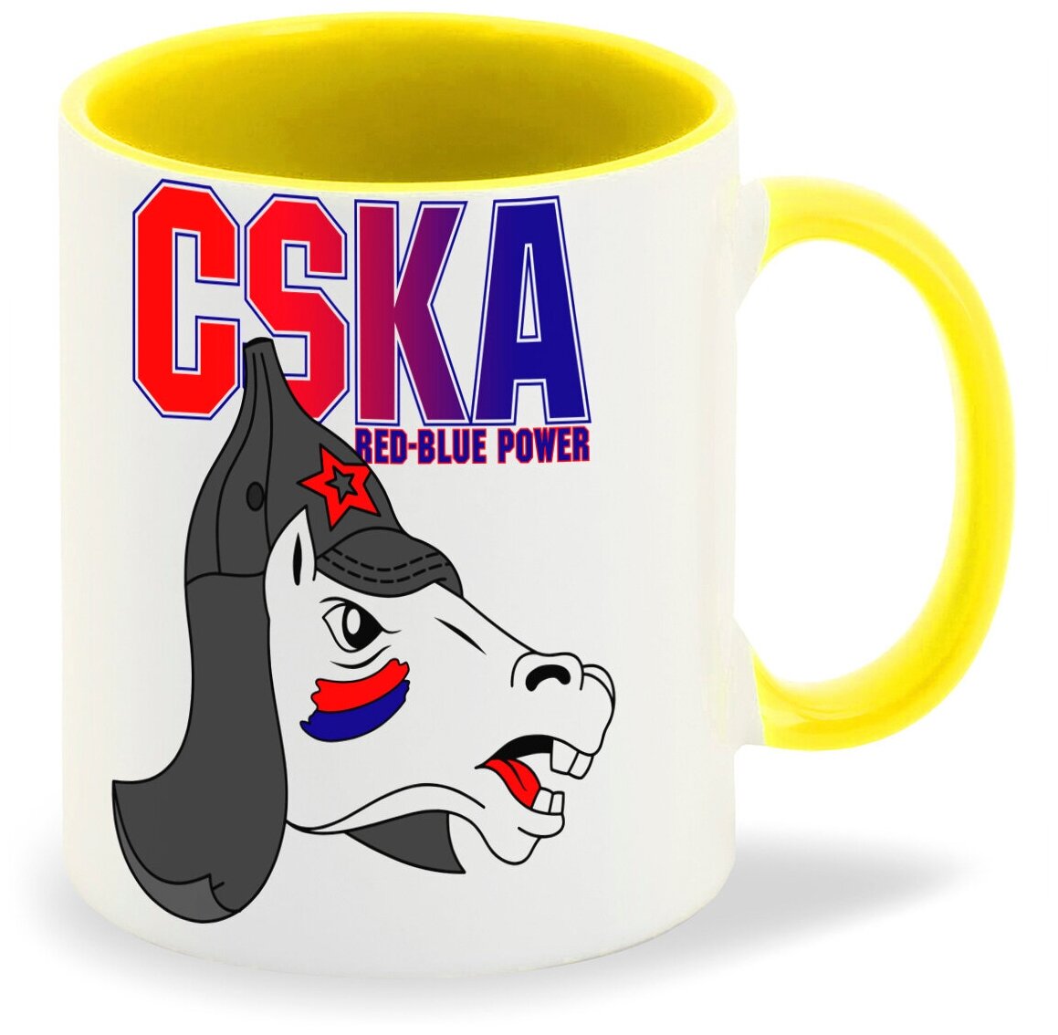 Кружка желтая CoolPodarok ЦСКА