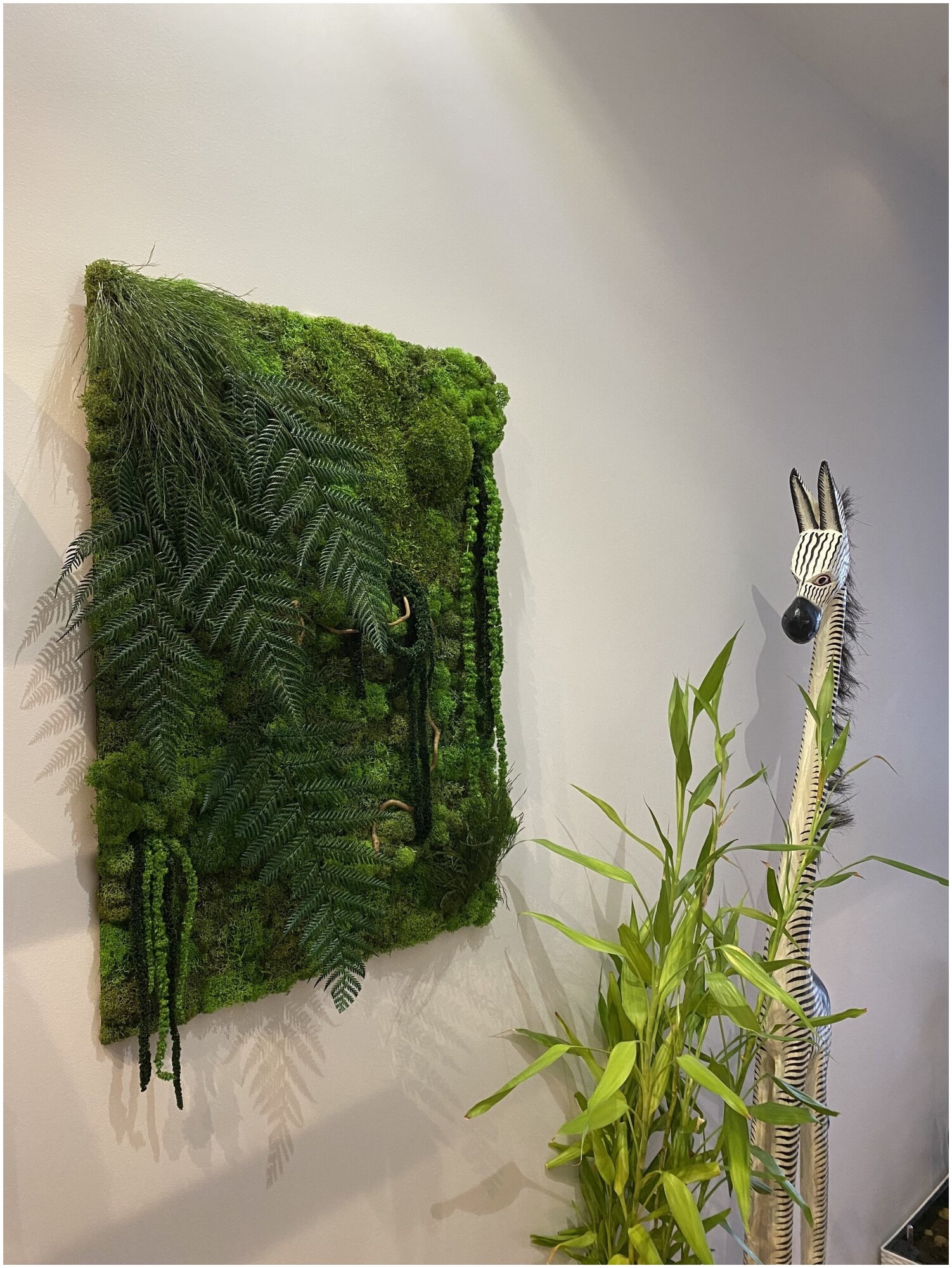 Панно "Jungle" Дом Мха - MossArt из стабилизированного мха и растений в подарочной упаковке, 50*70 см.