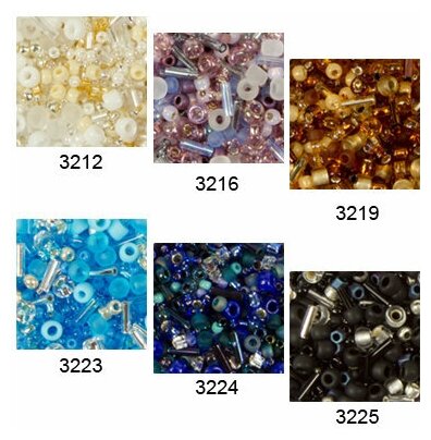 Бисер MIX 1 25 г №3219 янтарный