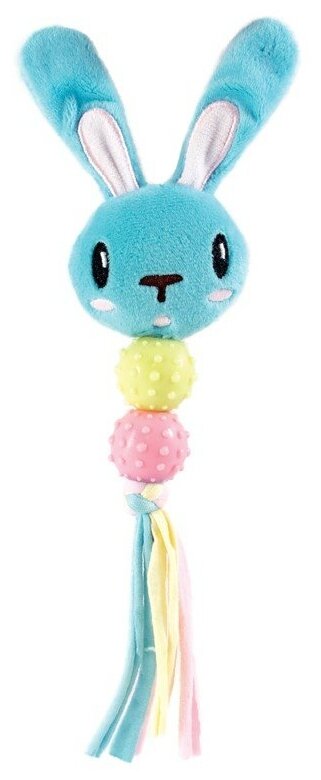 Triol игрушка мягкая Puppy "Зайчонок" для щенков, цвет Голубой