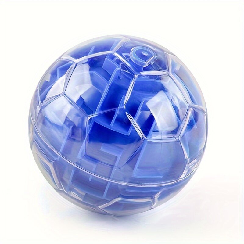 Шар-головоломка с 3D лабиринтом, синий, 1 шт.