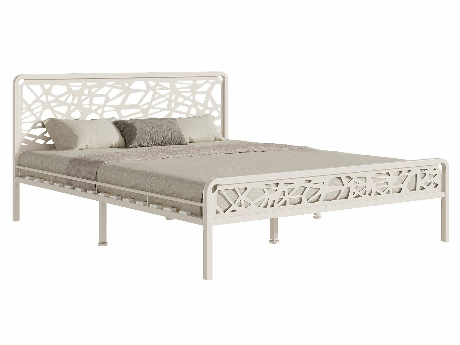 Кровать MEBWILL орион 140 Белый Размеры: Высота 900мм Глубина 2060мм Ширина 1430мм