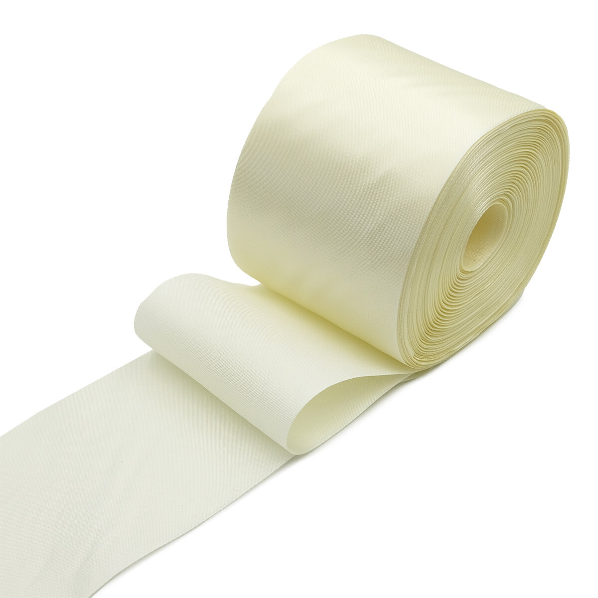 Лента атласная декоративная широкая Айрис, 10см*100м (18 айвори)