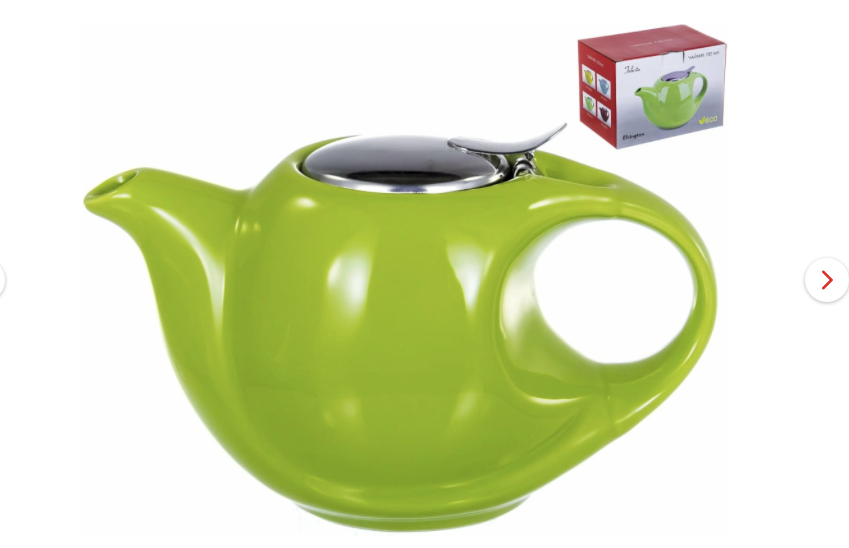 Чайник заварочный 750 мл. "Феличита"керамика в подарочной упаковке зеленый