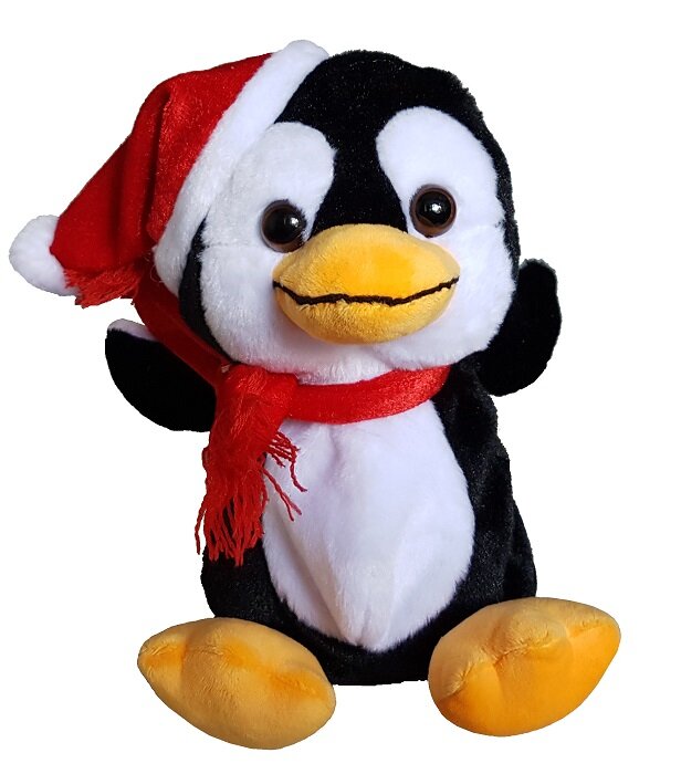 Декоративная новогодняя упаковка (мягкая игрушка) из текстильных материалов к 2026 г. "Пингвинчик" арт. YSZ-2860. Вместимость - до 400 г