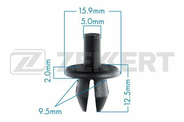 Zekkert Клипса крепёжная для BMW Ford General Motors Mercedes-Benz VAG (миним. кол-во заказа 10 шт)