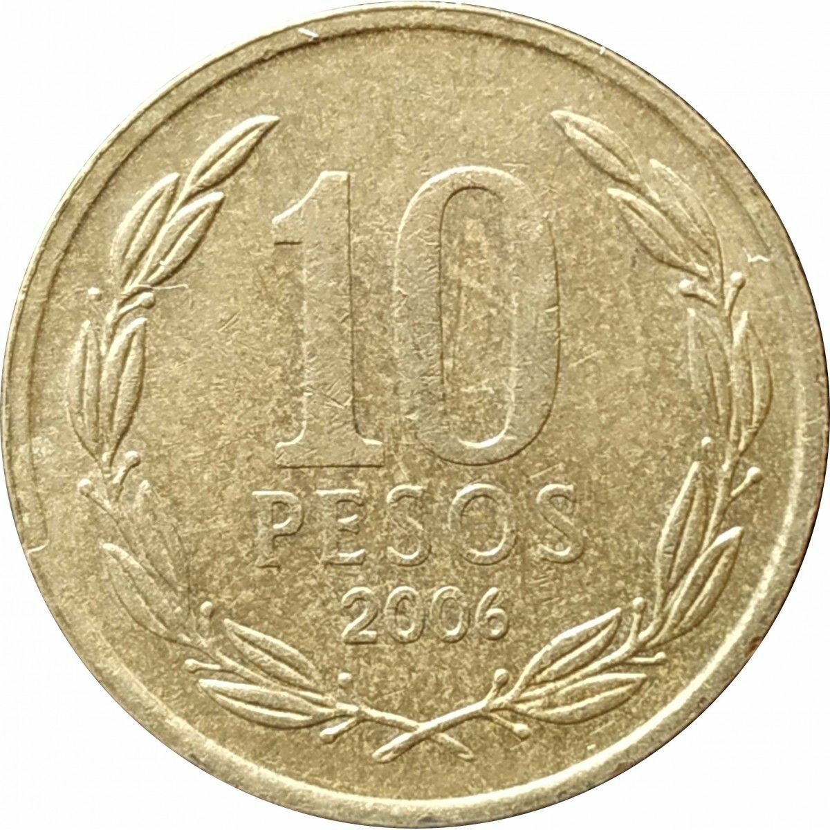 10 песо 2006 Чили из оборота