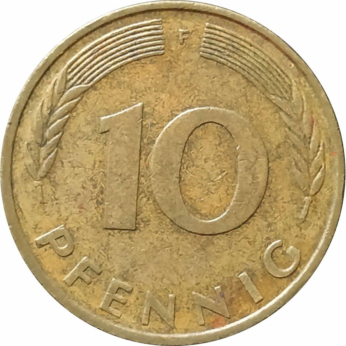 10 пфеннигов 1976 Германия F из оборота