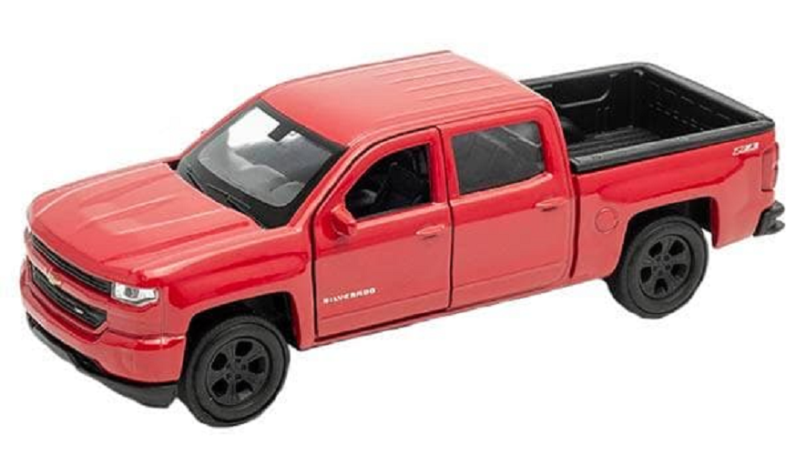 Машинка Welly 2017 Chevrolet Silverado 1:32 красный 39893