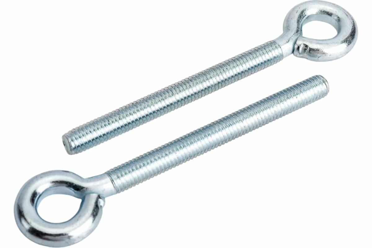 Европартнер Петля-винт Zn M8xL80xO12 мм, комплект 2 шт, металлический крепеж для дверей