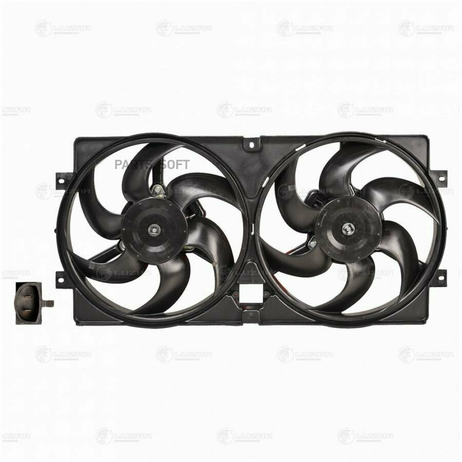 Эвентилятор охл для ам Лада 2123 Chevrolet Niva 2 вент с кожухом без резистора LFK 0124 LUZAR арт. lfk0124