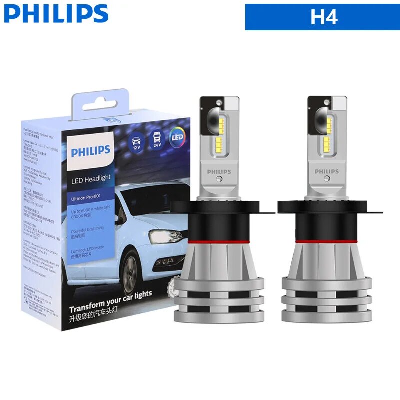 Светодиодные Лампы Для Автомобильных Фар Philips Ultinon Pro H1 H4 H7 H11 HB3 9005 HB4 9006 HIR2 H4