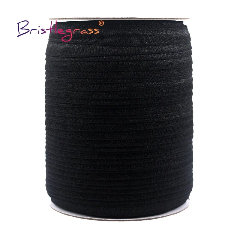 Б Bristlegrass Эластичная лента из спандекса 50 ярдов Черный, Black, 100 Yards