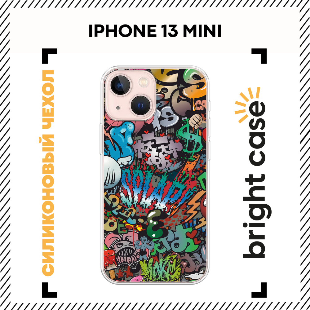 Чехол на Apple iPhone 13 mini / Айфон 13 mini с принтом Граффити надписи