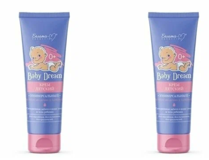Крем детский Белита-М, Baby Dream, универсальный Овсяное молочко и пантенол, 150 г, 2 шт