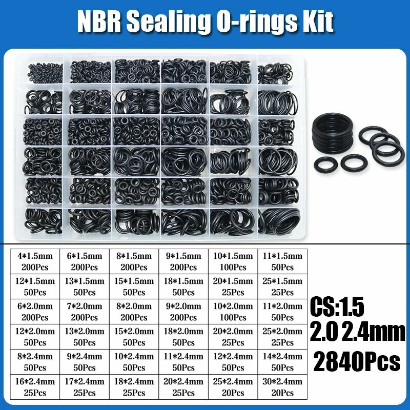 Комплект уплотнительных колец NBR, 2840pcs, O Ring