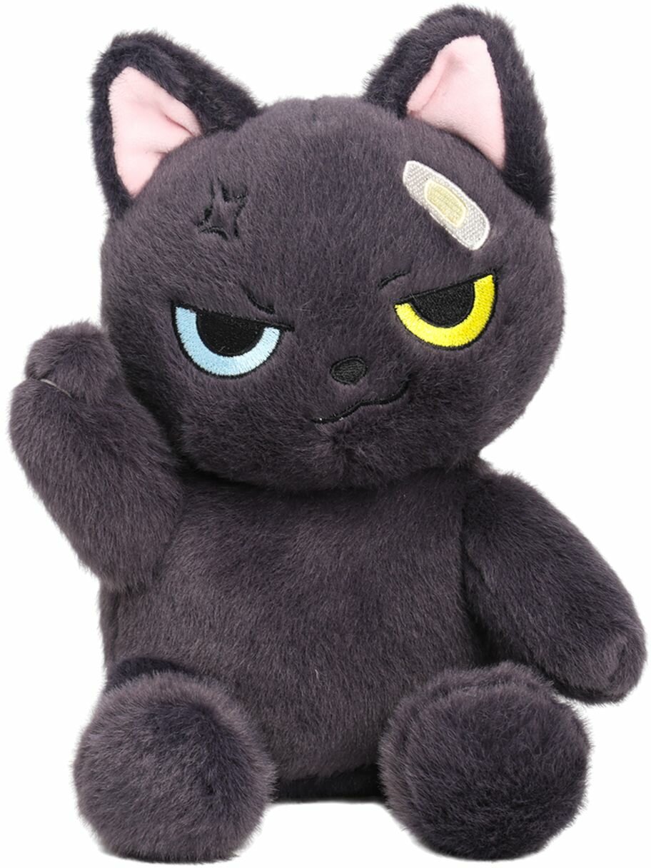 Мягкая игрушка детская "Кот", 20 см, плюшевая набивная зверушка, аксессуар для интерьера, подарок для детей и взрослых, цвет серый