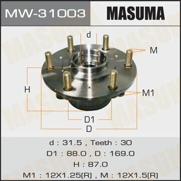 Ступица Пер. Mitsubishi L200, Pajero Sport 06-> (Masuma MW-31003)