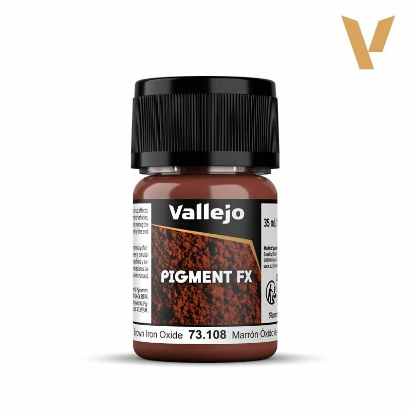Краска Vallejo серии Pigment - Brown Iron Oxide 35ml.