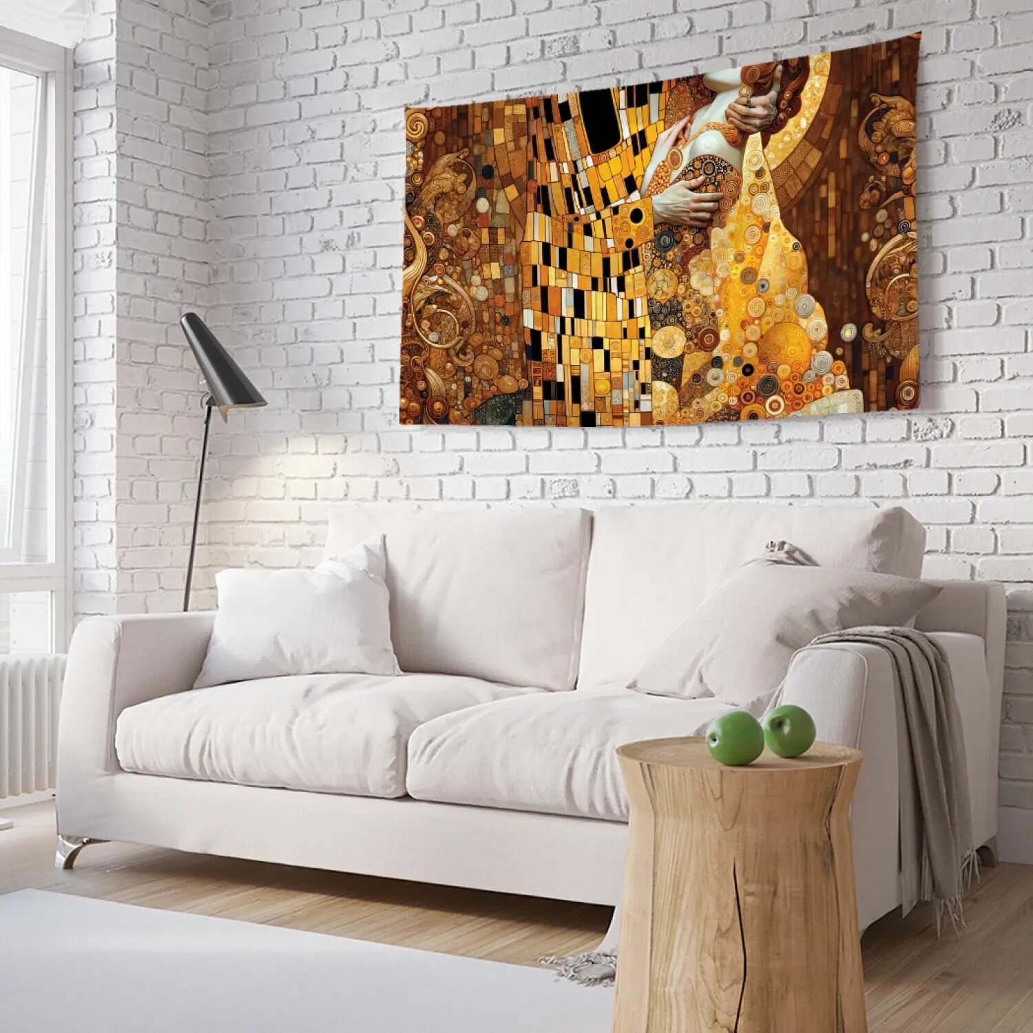 Горизонтальное фотопанно на стену JoyArty "Поцелуй", из ткани, 150х200 см