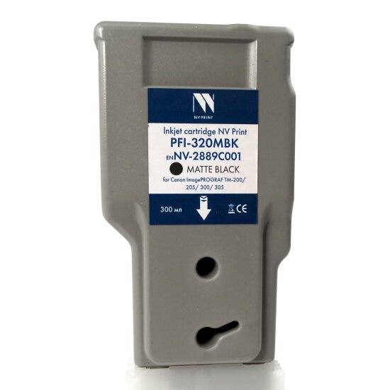 NV Print Струйный картридж PFI-320MBK (NV-2889C001) Matte Black для Canon ImagePROGRAF TM-200/205/300/305 (300 мл) совместимый