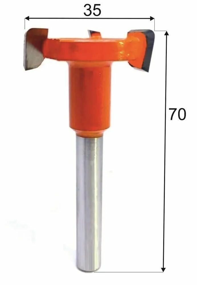 Фреза для выравнивания поверхности Слэбов Диаметр - 35 мм (3 ножа) Хвостовик -8мм.