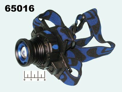 Фонарь налобный 1 светодиод аккумуляторный BL-6816/K-16 + авто з/у zoom
