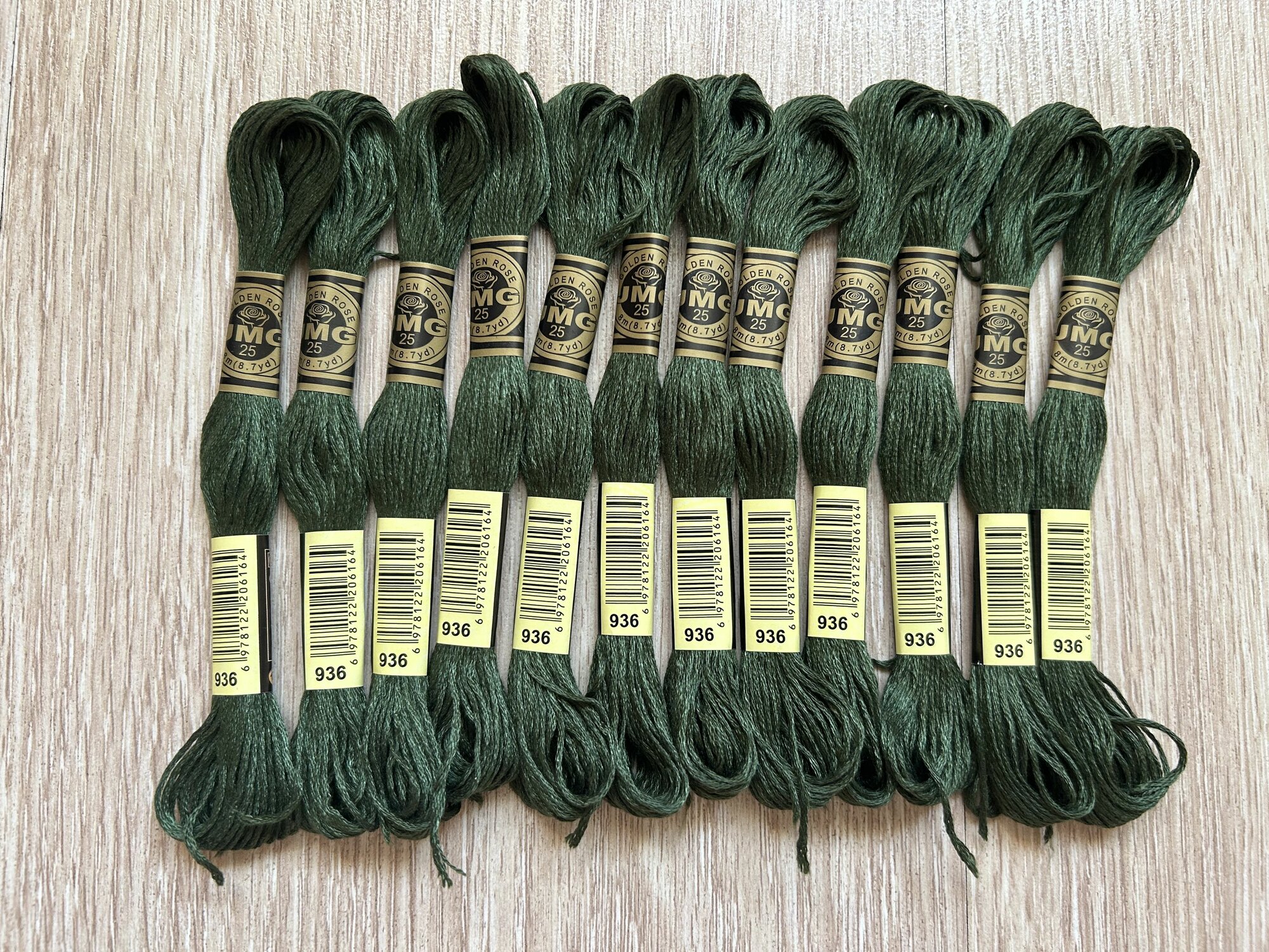 Нитки для вышивания JMC мулине (150-3866) 100% полиэфир 12 штук x 8 м