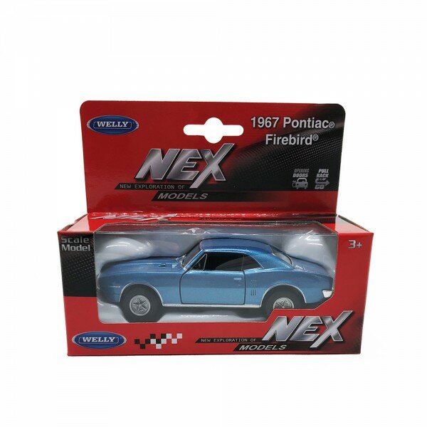 Машинка Welly 1967 Pontiac Firebird, синий, 43715W