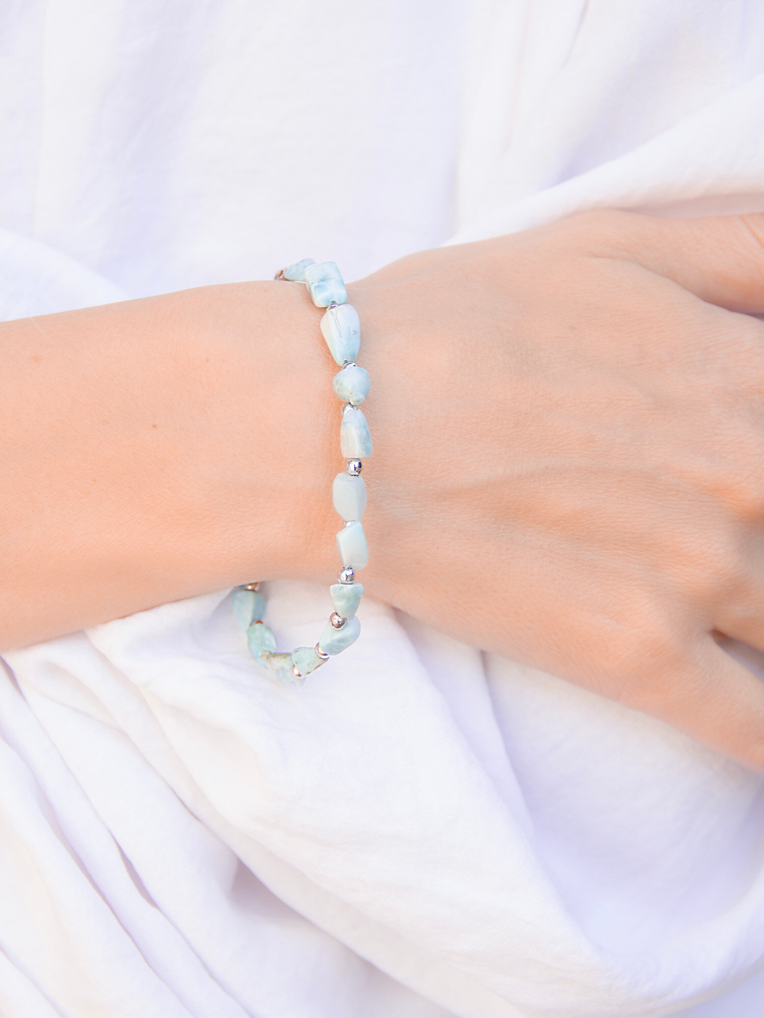 Браслет-нить, ларимар