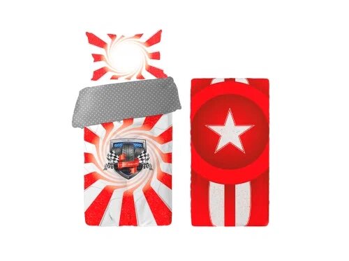 Futuka Kids комплект постельного белья для машинок-кроваток серии LIGHT, цвет красный, размеры спального 70х 160см.