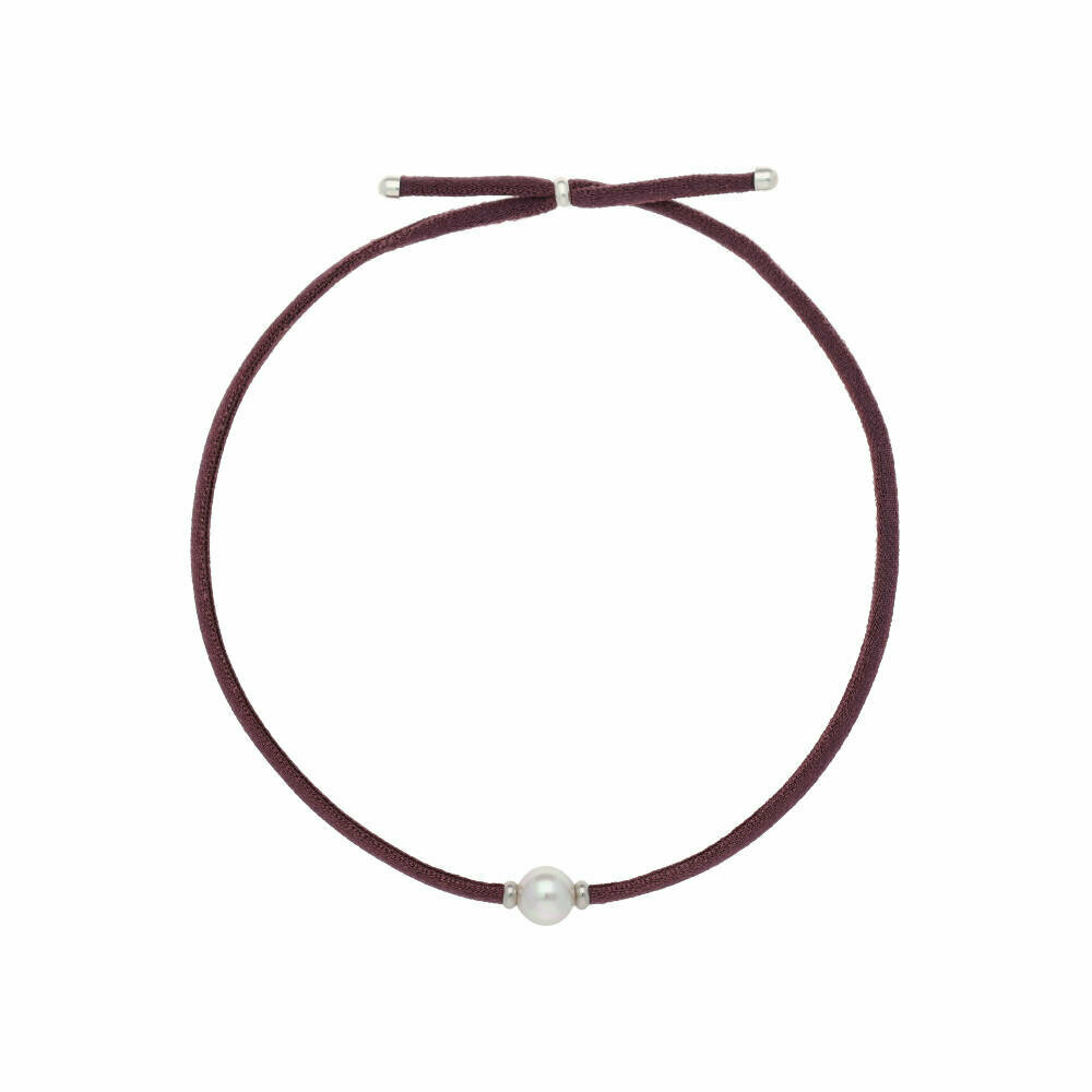 Колье, серебро, 925 проба, родирование, жемчуг