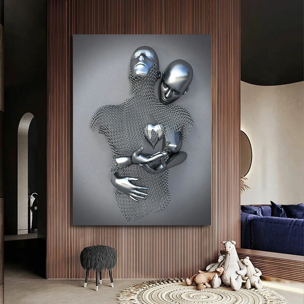 Картина в спальню, мужчина и девушка, 3д картина, 60х80 см.