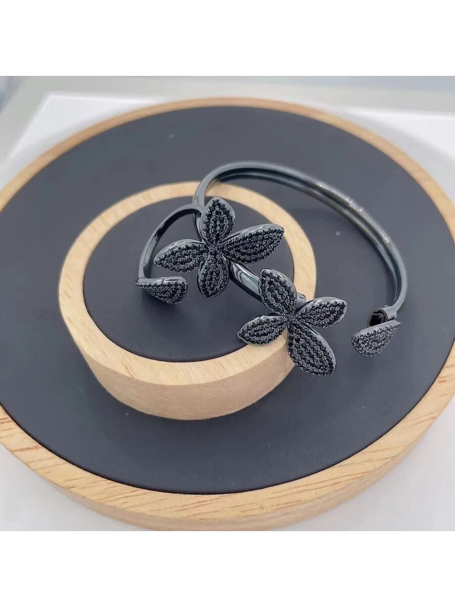 Комплект бижутерии, фианит, кристалл, циркон