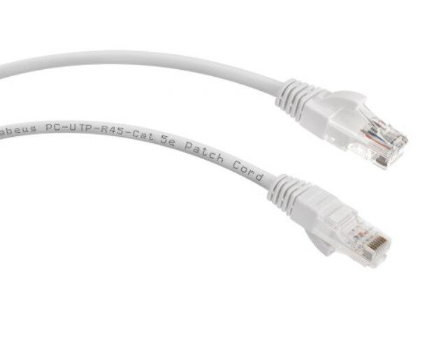 Кабель патч-корд UTP 5e кат. 3м. Cabeus PC-UTP-RJ45-Cat.5e-3m-WH
