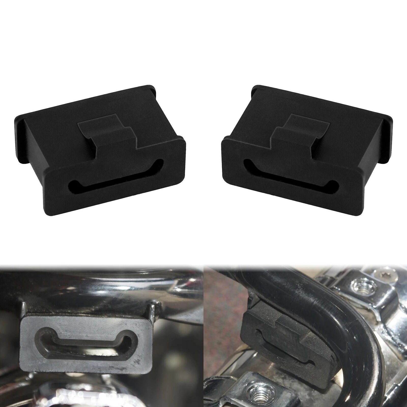 Мотоциклетный резиновый глушитель крепления выхлопной глушитель втулка Поддержка 2 шт. черный для Harley Touring Electra Street Road Glide King