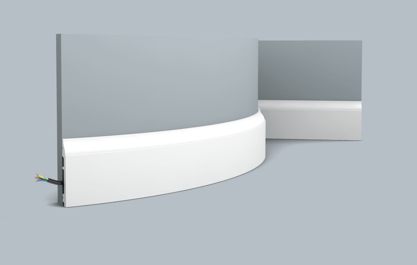 Плинтус напольный Orac Decor SX172F, гибкий, с кабель-каналом, 85*14*2000 мм, 1 шт