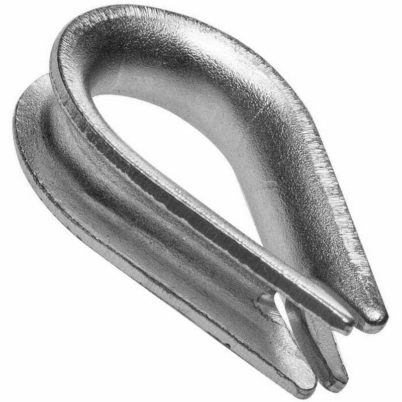 Коуш для троса 5 мм, стальной оцинкованный